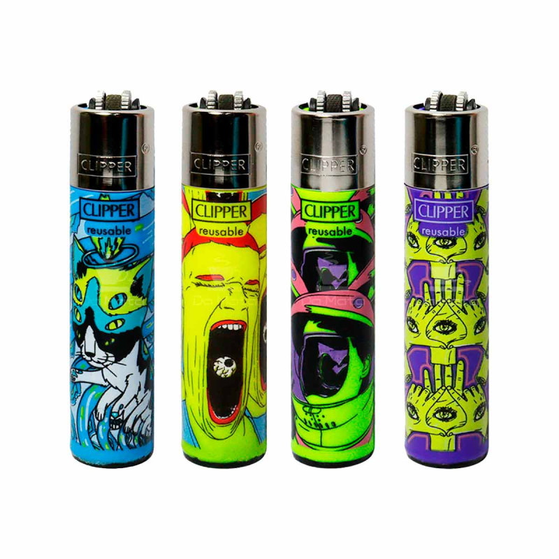 Isqueiro Clipper Psycho Repeat 1/4 - Tabacaria da Mata