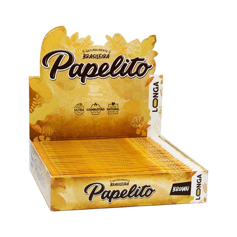 Caixa de Seda Papelito Brown Longa - Tabacaria Da Mata