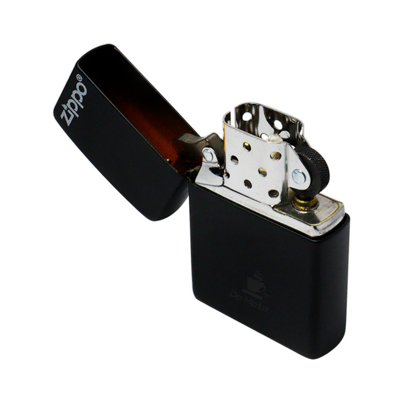 Isqueiro Zippo 218ZL Logo Black - Tabacaria Da Mata