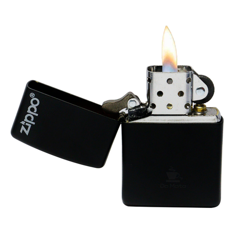 Isqueiro Zippo 218ZL Logo Black - Tabacaria Da Mata